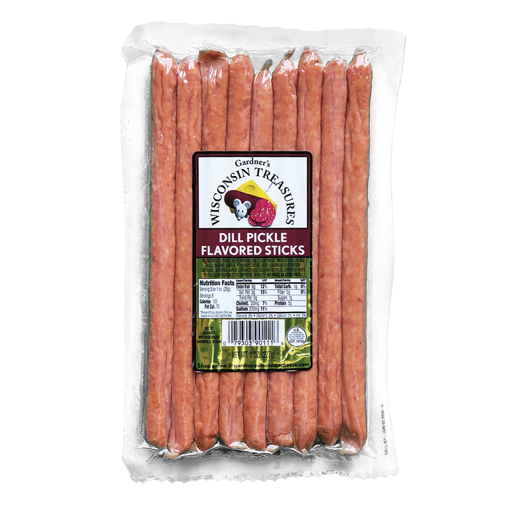 Dill Pickle Meat Sticks from Gardner’s Wisconsin Cheese & Sausage ...