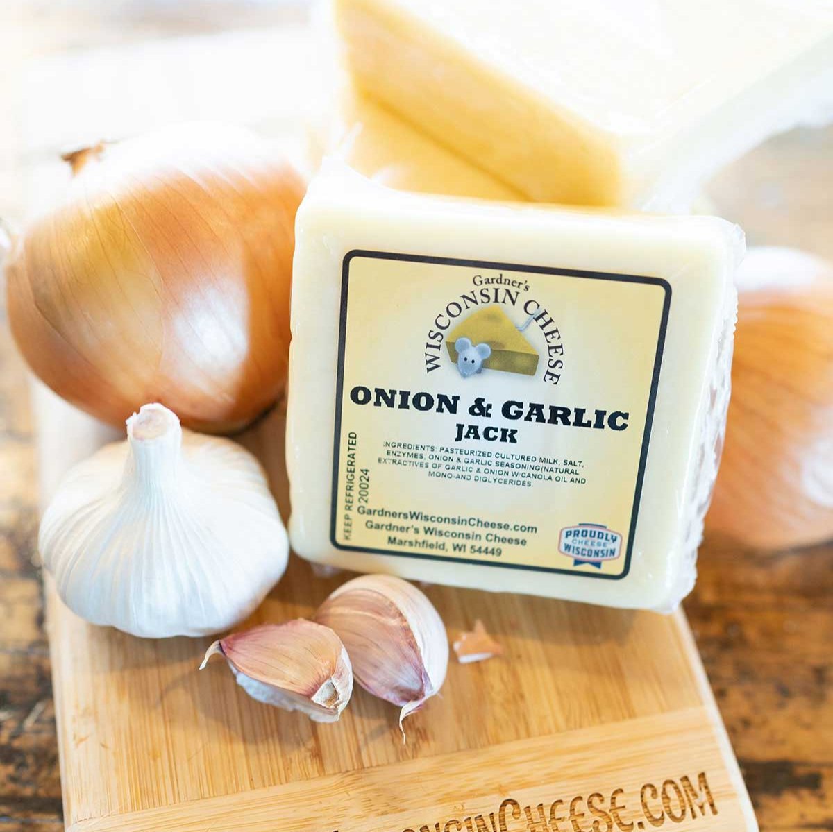 Onion & Garlic Jack | Gardners Wisconsin Cheese and Sausage
